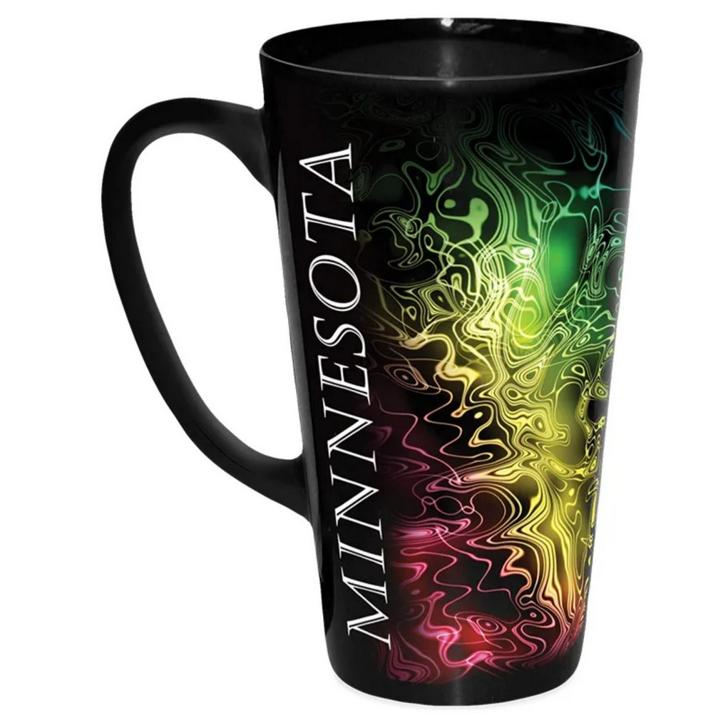 16 Oz. Tall Black Latté Mug with Full Bleed Imprint – 777 Promotional ...